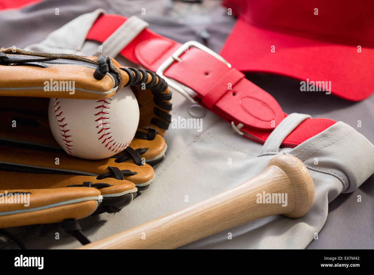 Baseball uniform and equipment Stock Photo - Alamy
