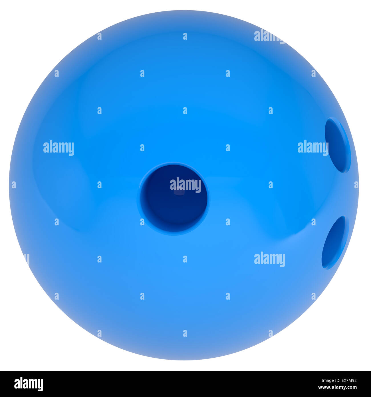 Blue bowling ball Stock Photo - Alamy