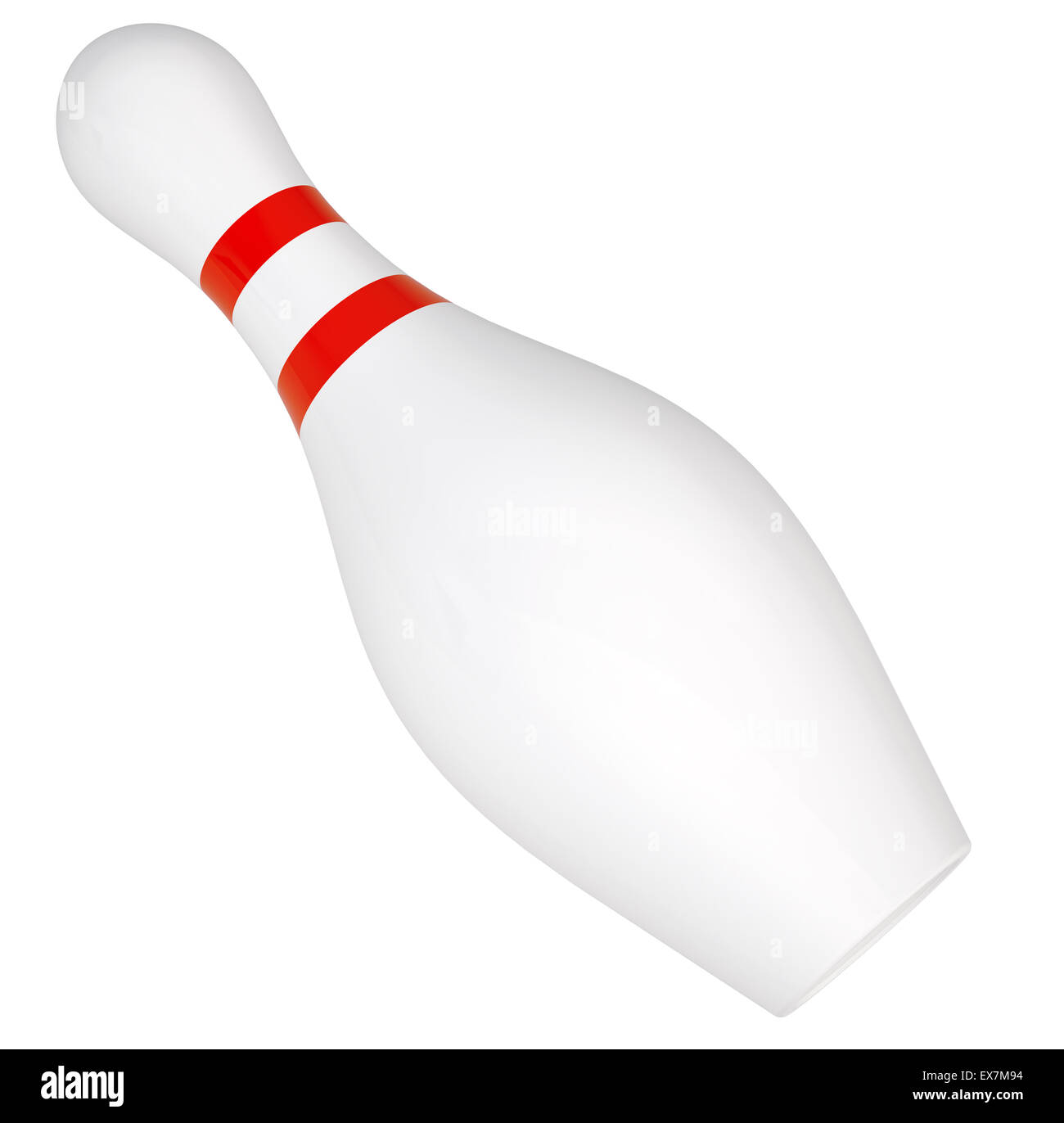 Bowling pin on white Stock Photo - Alamy