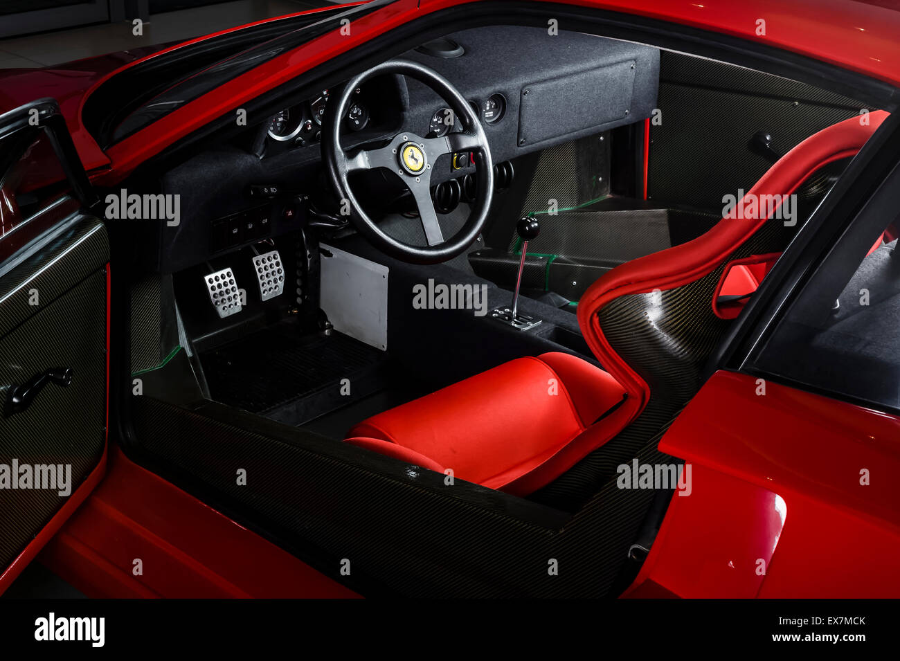 Ferrari red interior hi-res stock photography and images - Alamy