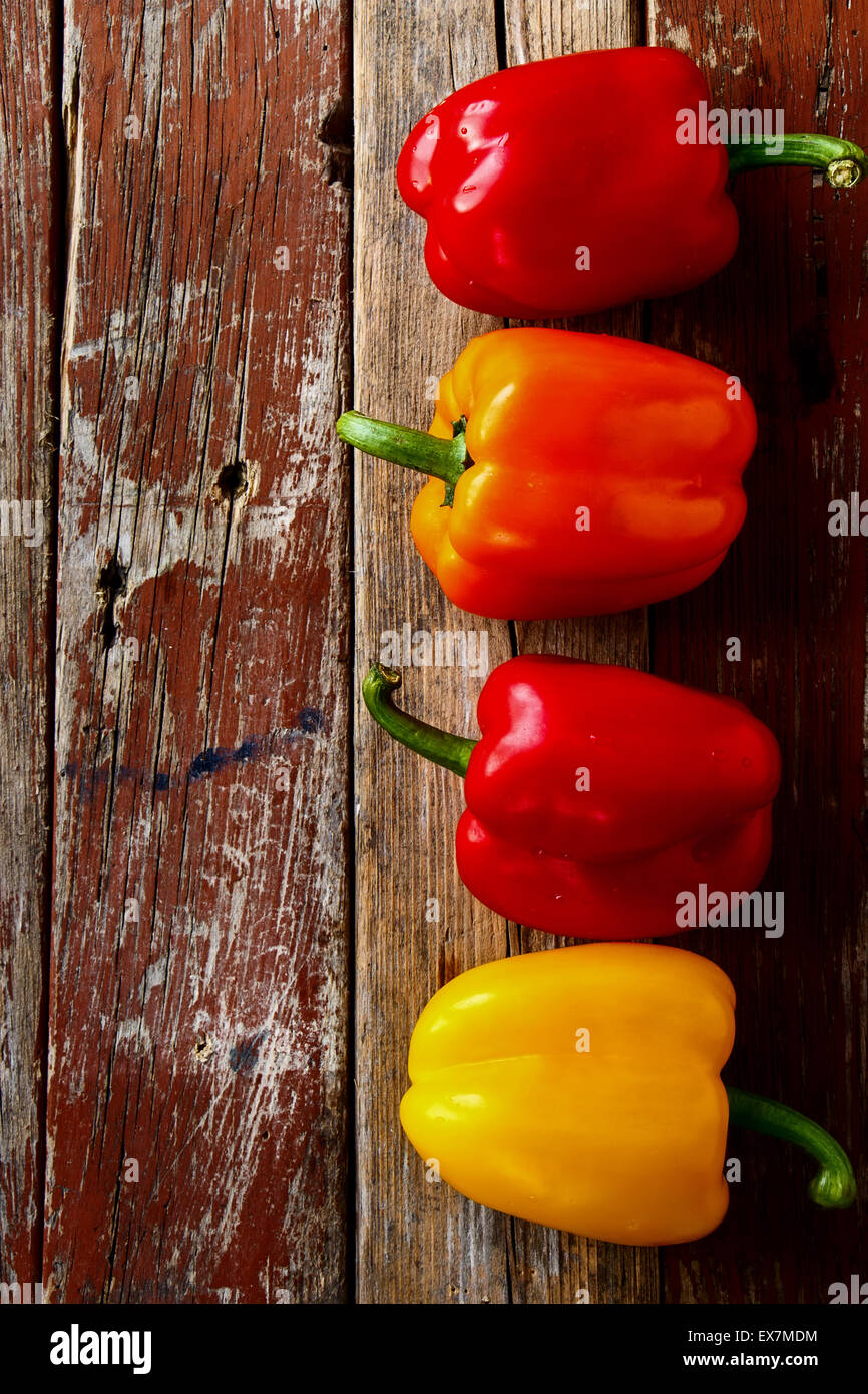 Bell peppers top view red pepper hi-res stock photography and images ...