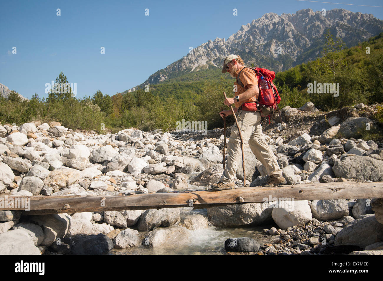 Wooden log across the river hi-res stock photography and images - Alamy