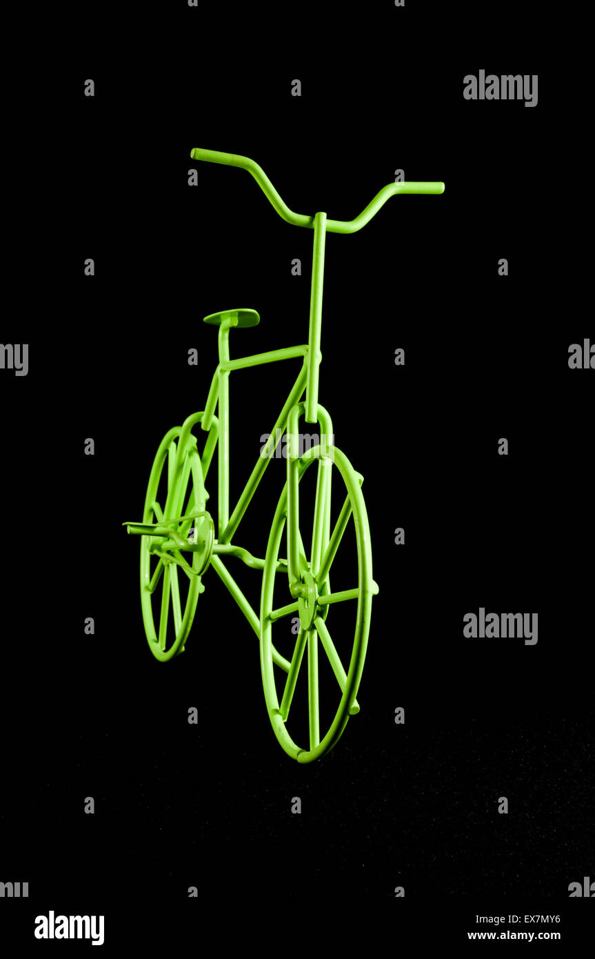 Green Ancient Bicycle Stock Photo - Alamy