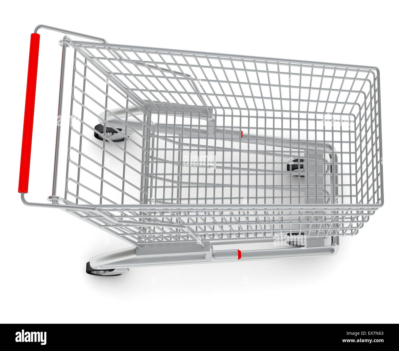Top view shopping trolley Cut Out Stock Images & Pictures - Alamy