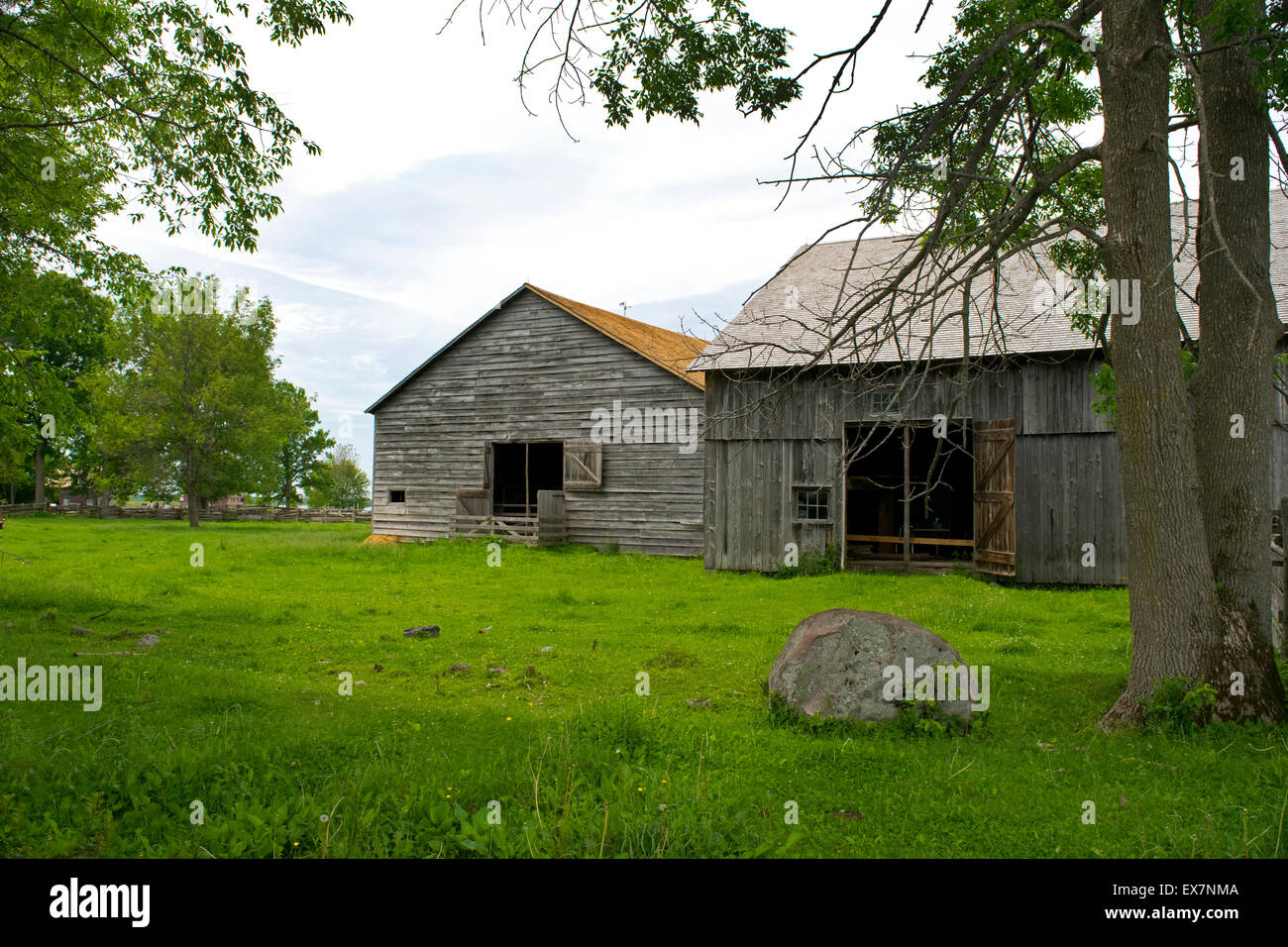 Barns at Upper Canada Village Stock Photo - Alamy