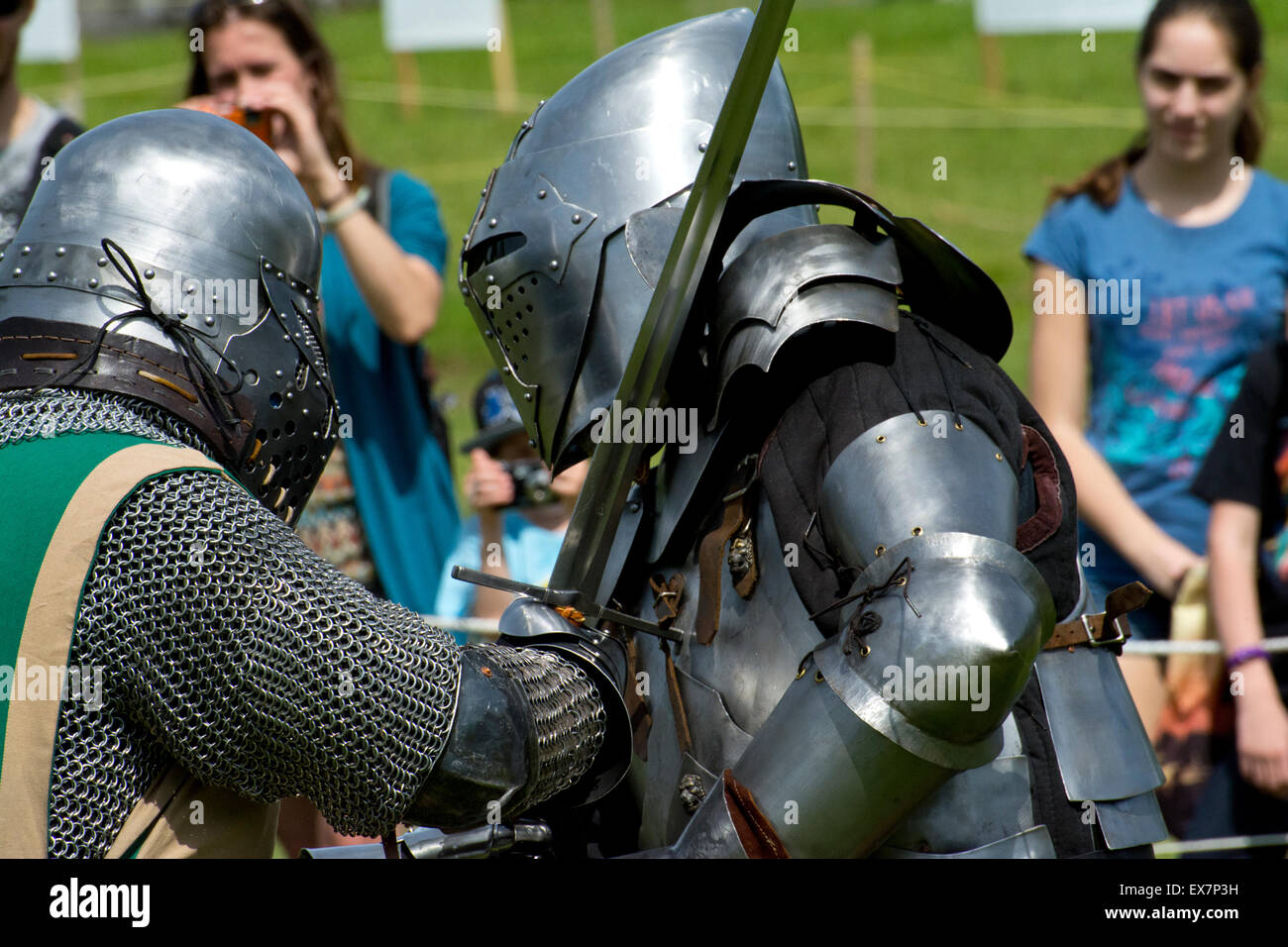 Medieval fighting at Upper Canada Village Stock Photo - Alamy