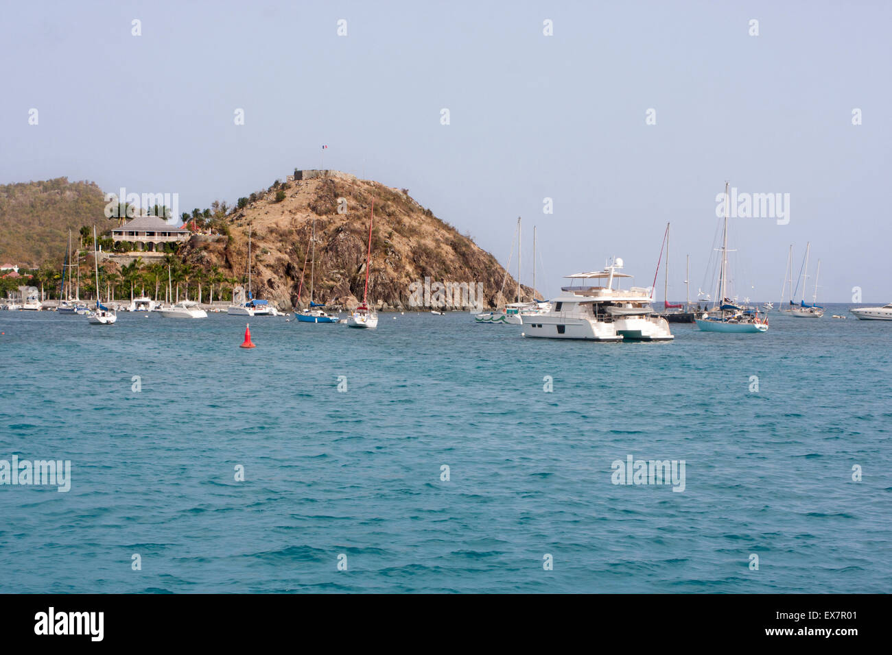 Approaching the port and harbor of Gustavia, St. Barts Stock Photo - Alamy