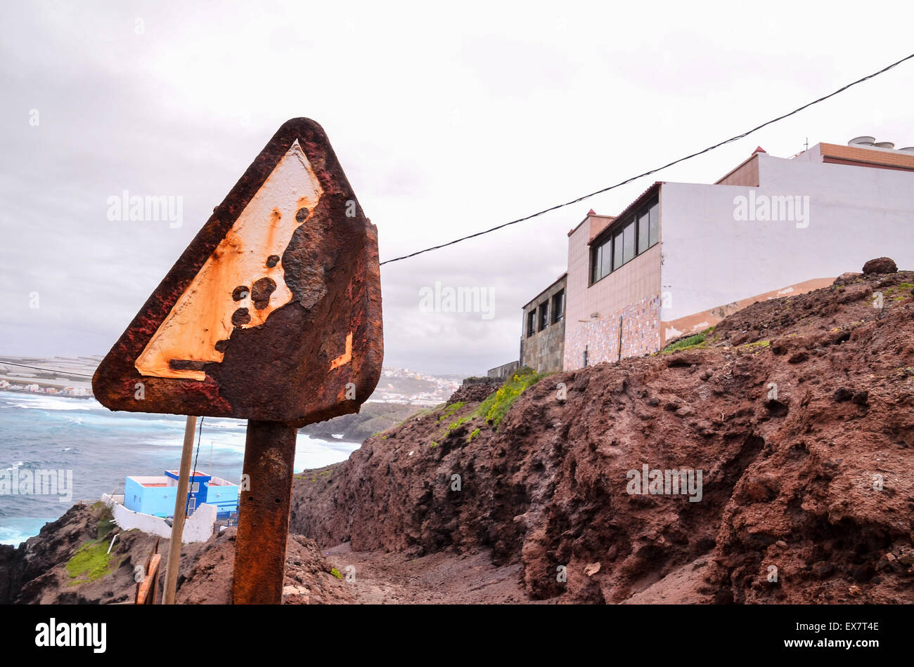 Vintage Old Rusty Road Sign Stock Photo - Alamy