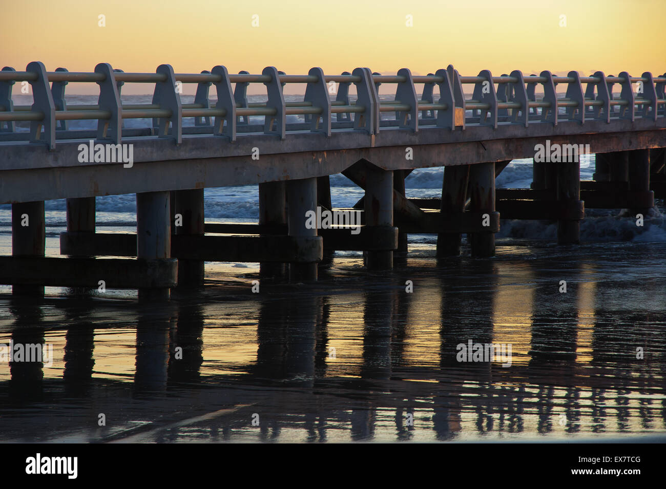 Columns of pier concrete columns pier by the hi-res stock photography ...