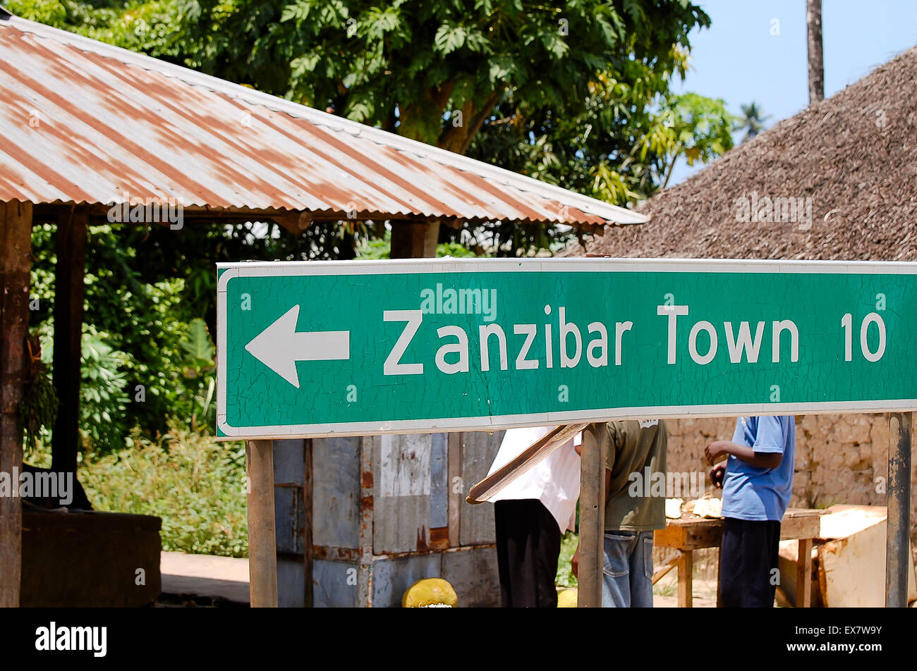 Zanzibar Sign - Zanzibar - Tanzania Stock Photo - Alamy