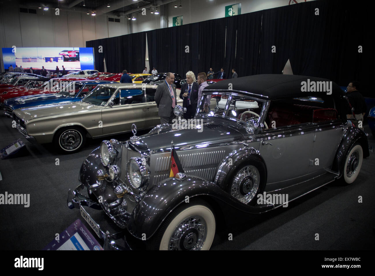 Mexico City, Mexico. 8th July, 2015. Classic cars are displayed during ...
