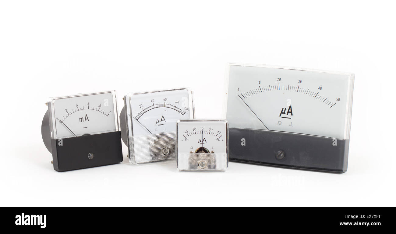 Old meter isolated on the white background Stock Photo - Alamy