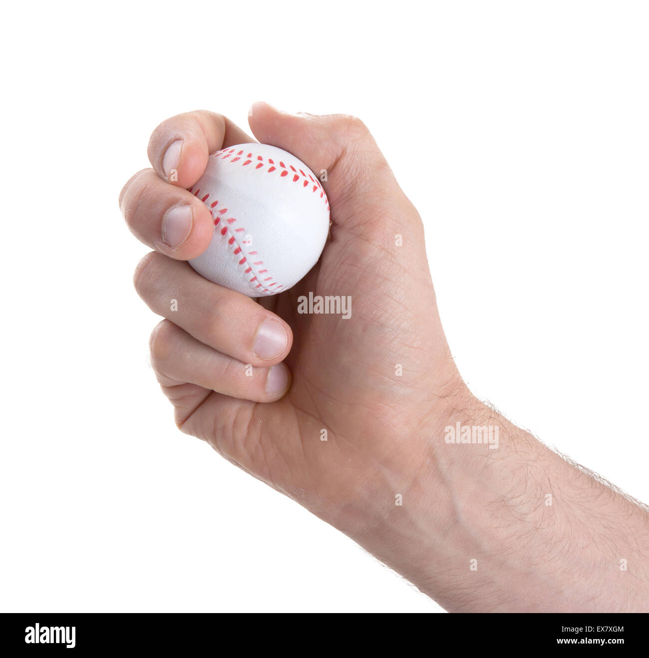 Small toy baseball isolated on white background Stock Photo - Alamy