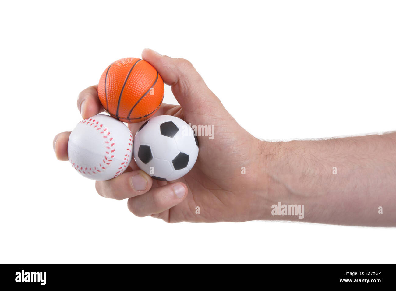Small toy balls isolated on white background Stock Photo - Alamy