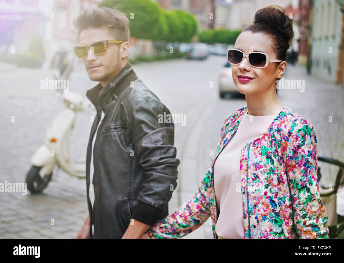 Adorable lady with her handsome boyfriend Stock Photo - Alamy