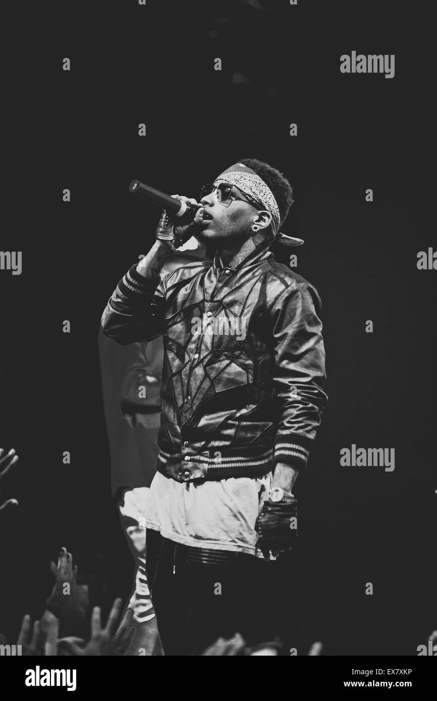 MOSCOW, RUSSIA - 26 OCTOBER, 2014 : Brian Todd Collins known as Kid Ink ...