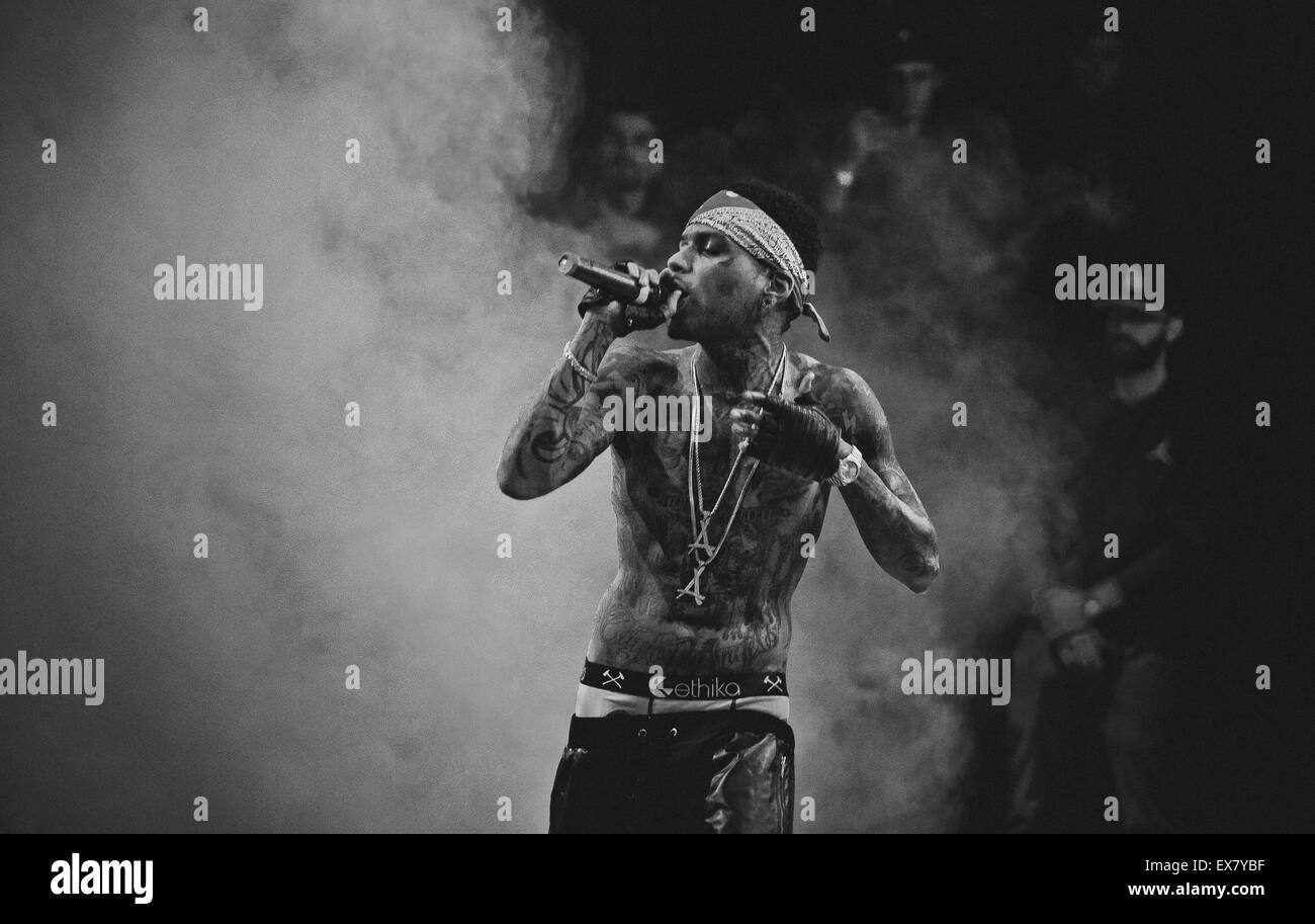 MOSCOW, RUSSIA - 26 OCTOBER, 2014 : Brian Todd Collins known as Kid Ink ...