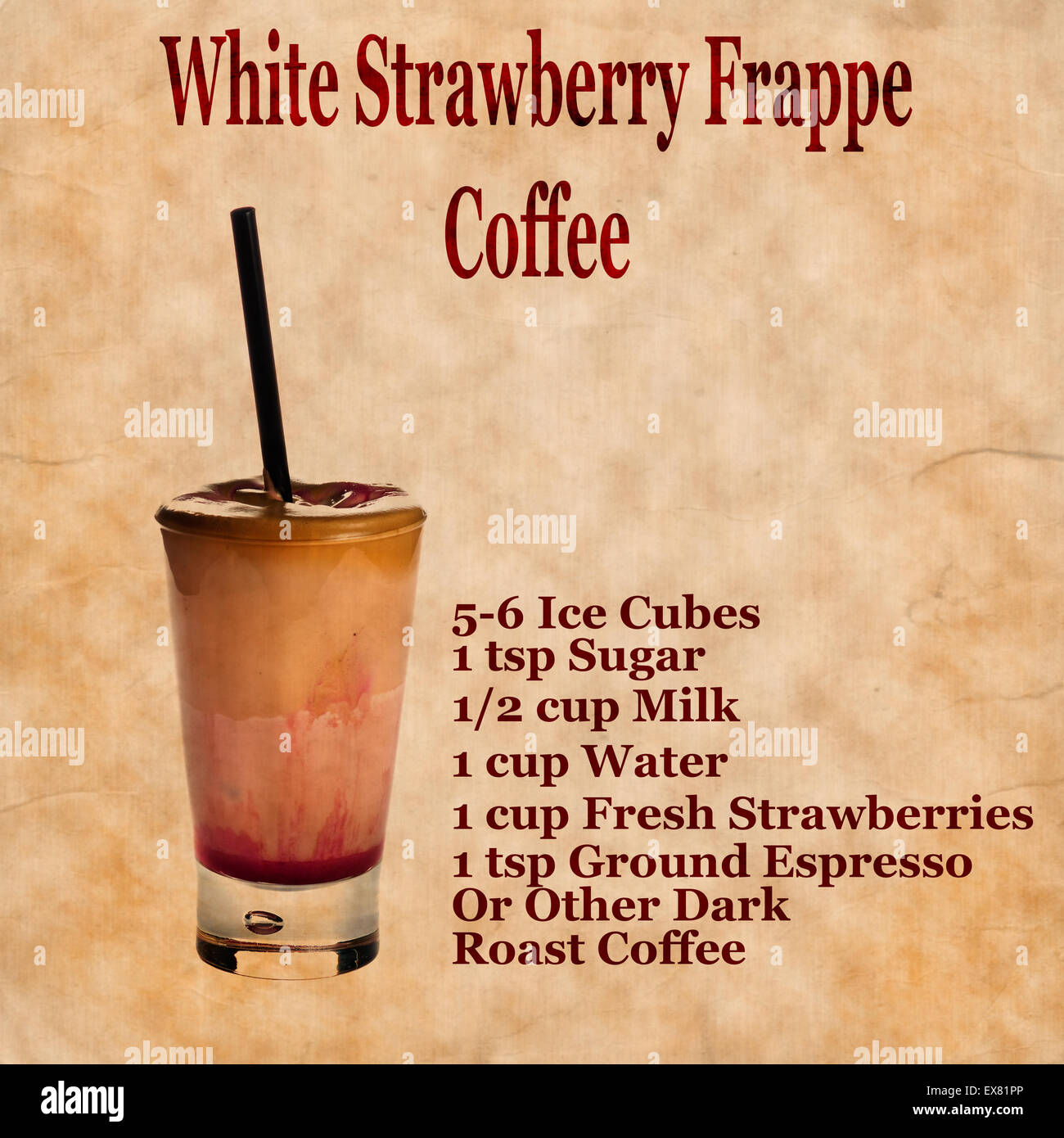 Frappe strawberry hi-res stock photography and images - Alamy
