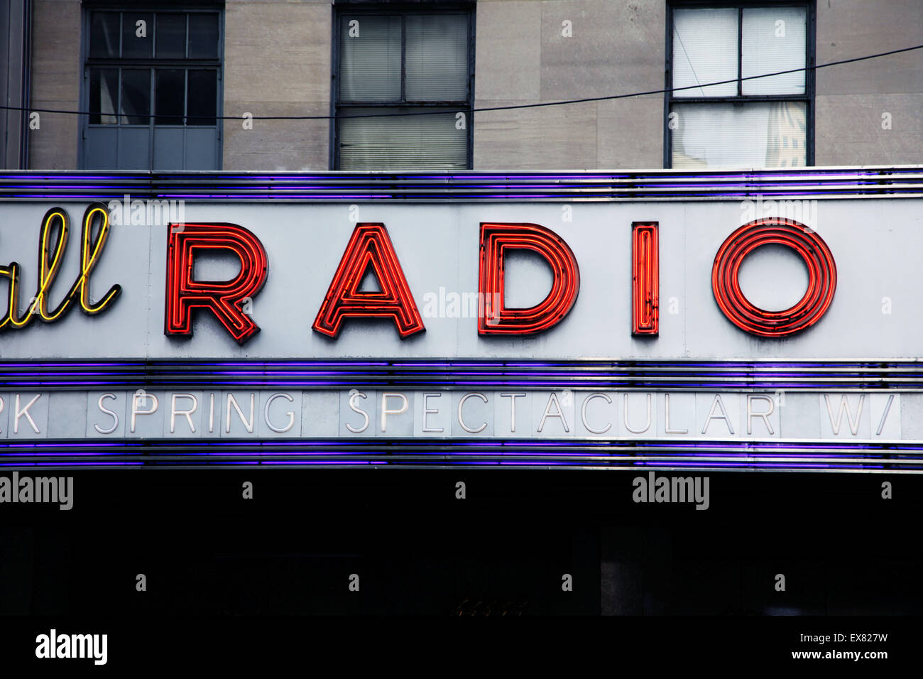 It's a photo of a the word RADIO on the front of a building in New-York ...