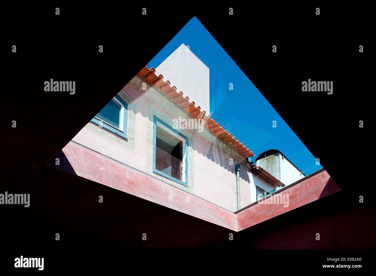 Angular view through skylight. Galleria Solar, Vila do Conde, Portugal ...