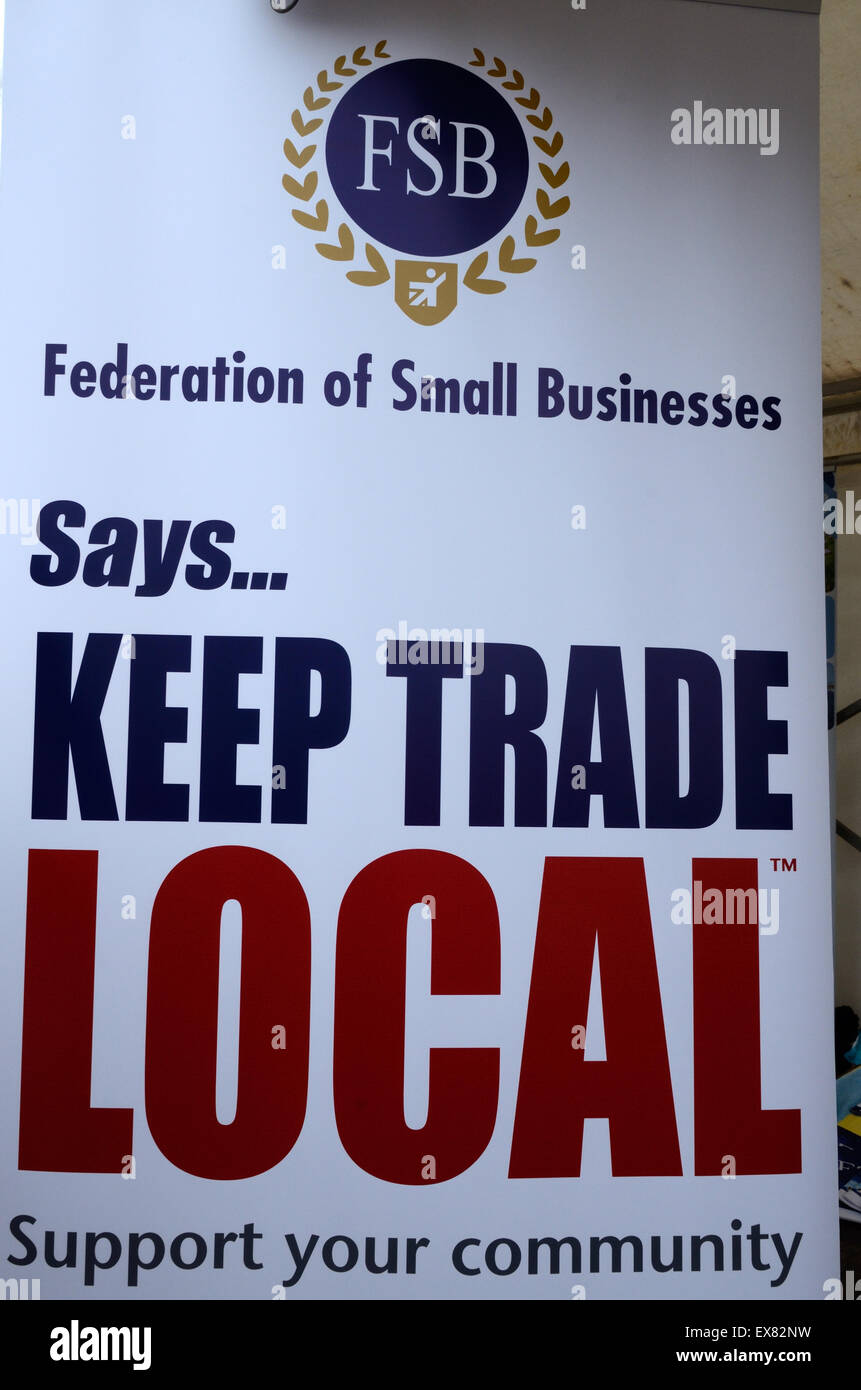 keep trade local sign Pembrokeshire Wales Stock Photo - Alamy