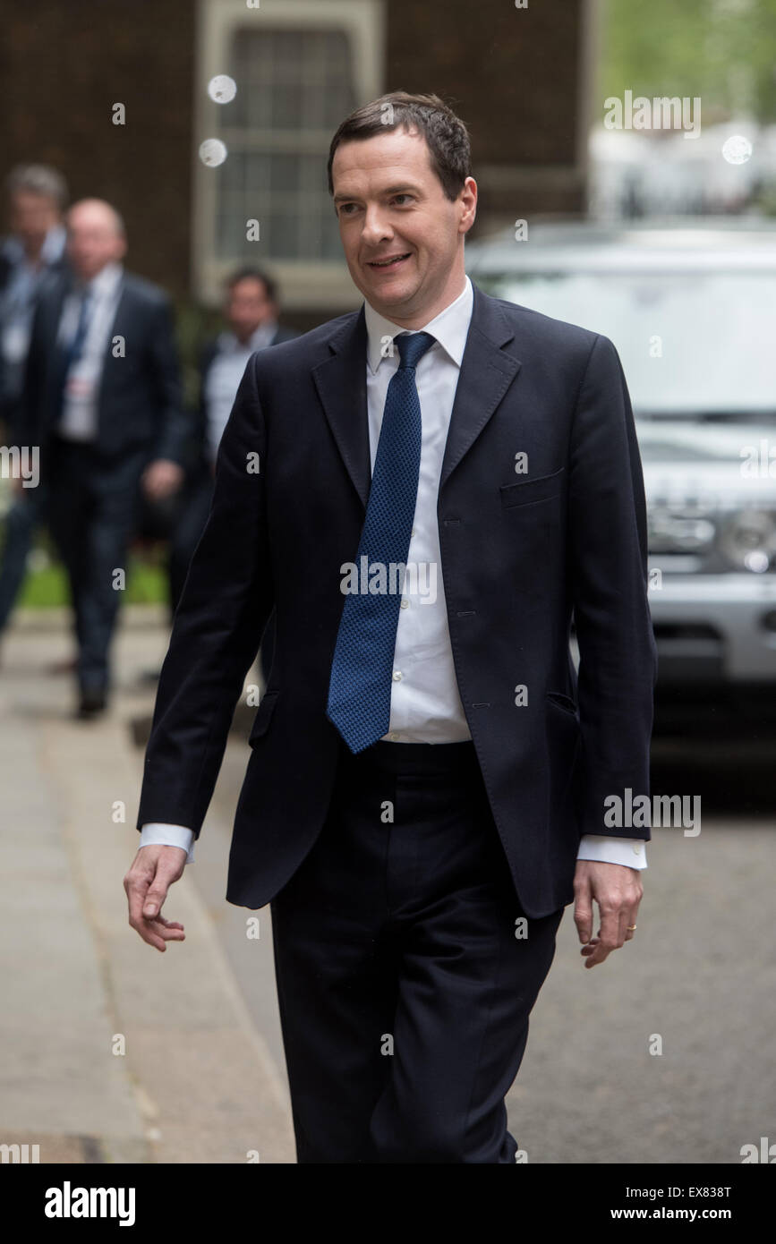 Chancellor George Osborne returns to 11 Downing Street after the ...