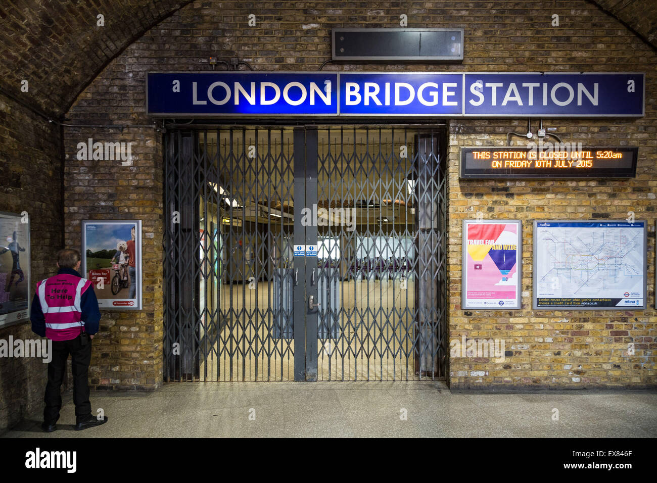 London, UK. 9th July, 2015. Tube Strike at London Bridge Station Credit ...