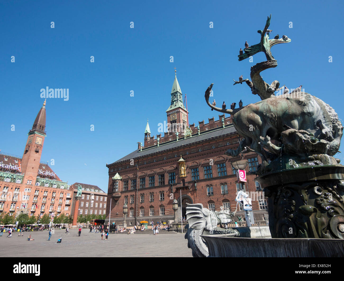 City Hall Square,Copenhagen,Denmark Stock Photo - Alamy