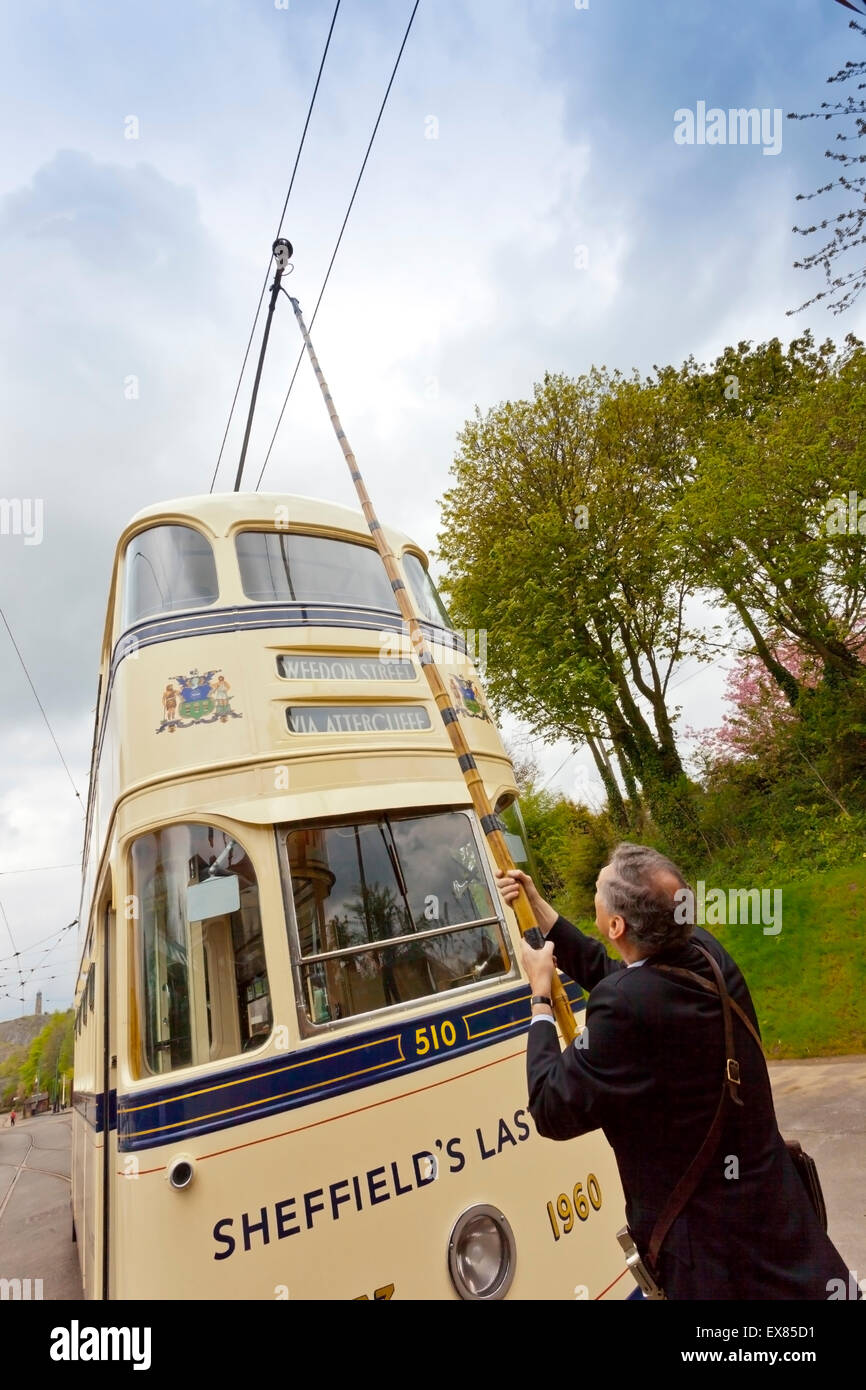 The conductor of the last tram to run on Sheffield's streets in 1960 at ...