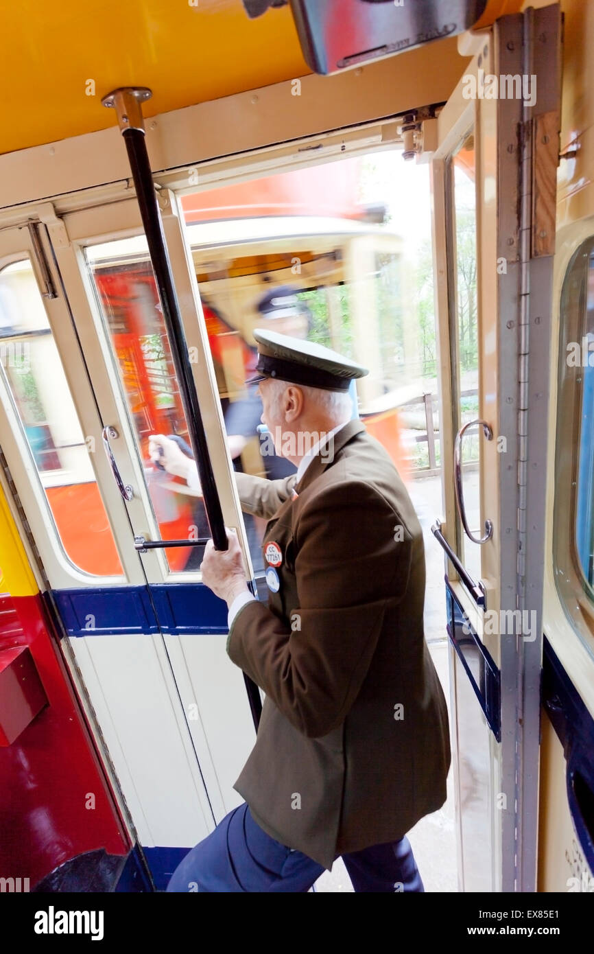 Drivers exchanging tokens to run on the single line track at the ...