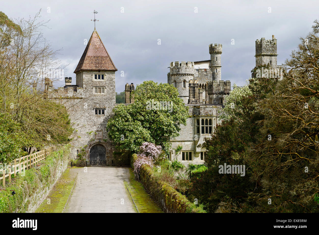 Lismore Castle, castle garden, Lismore, Munster, Ireland Stock Photo ...