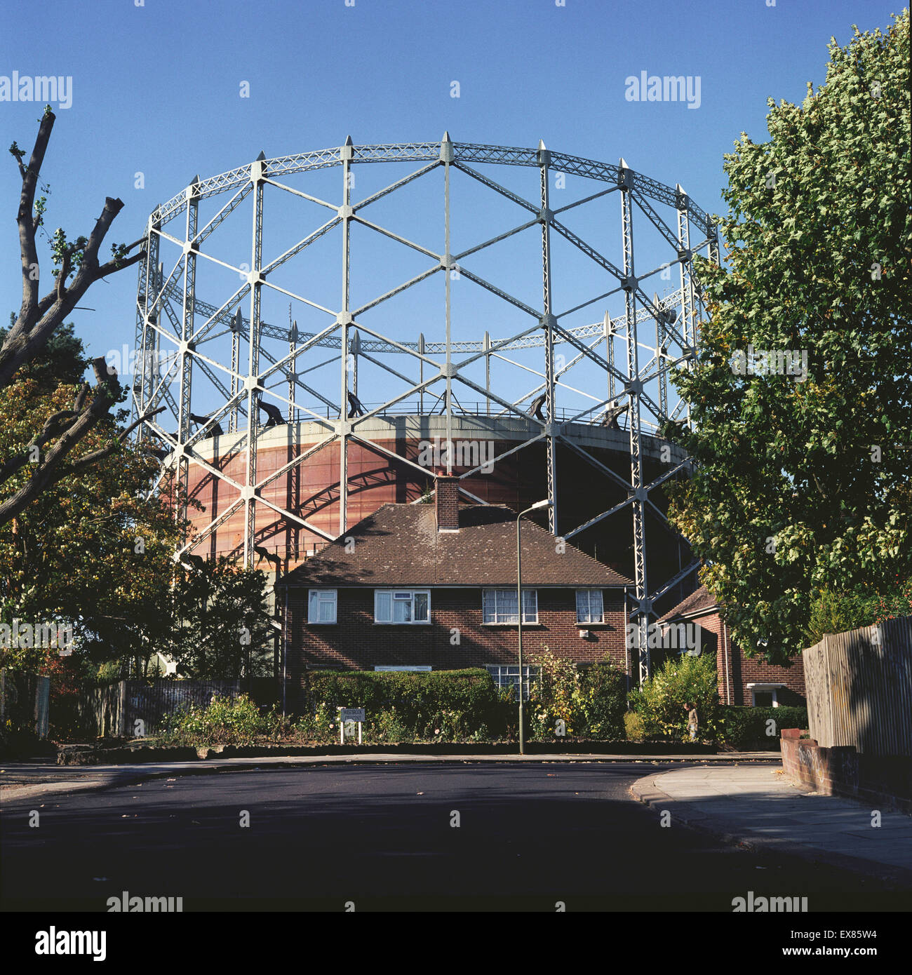 Victorian Gasometer. Hendon, North London. .2003. UK Stock Photo - Alamy