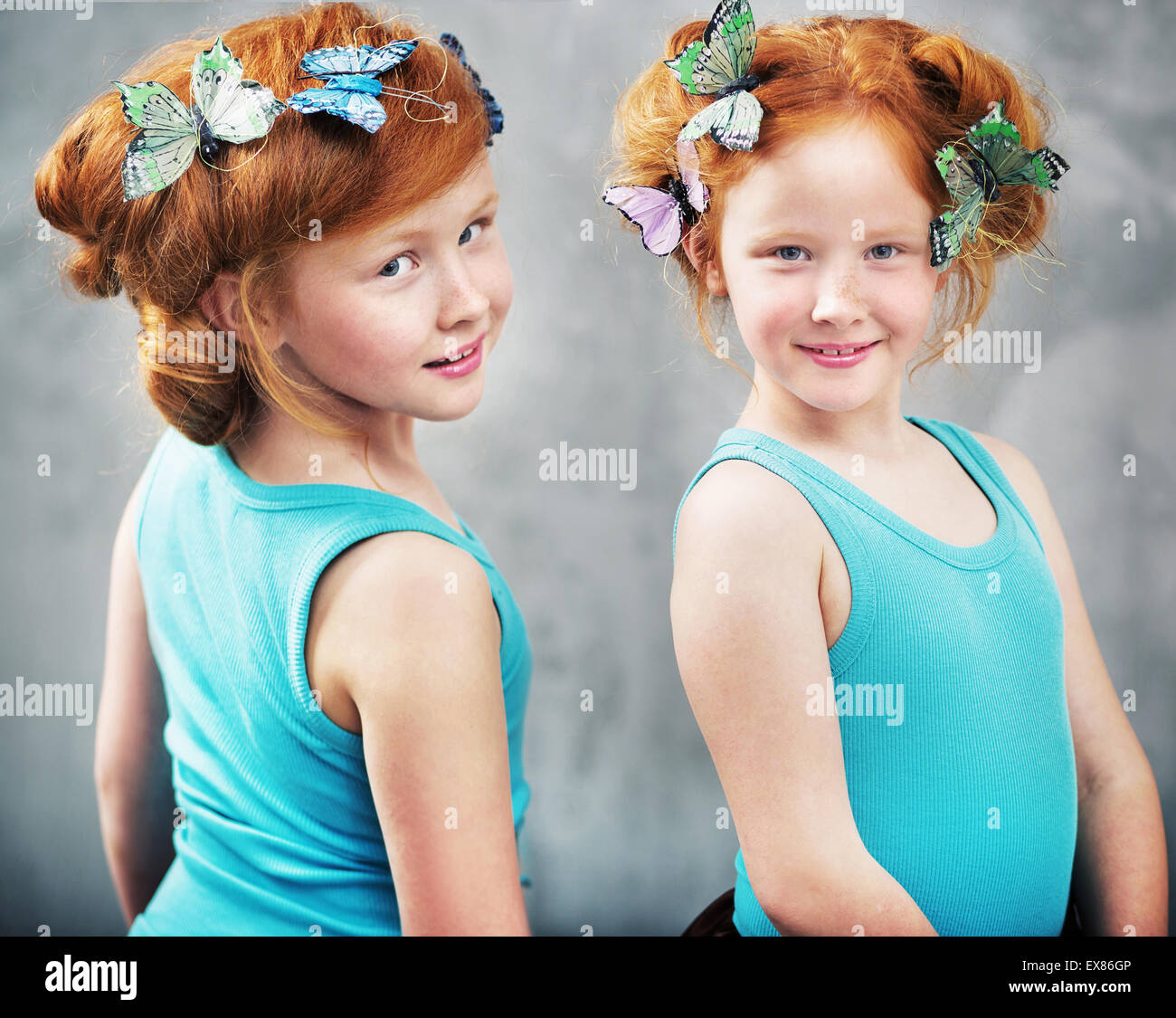 Children twins hi-res stock photography and images - Alamy