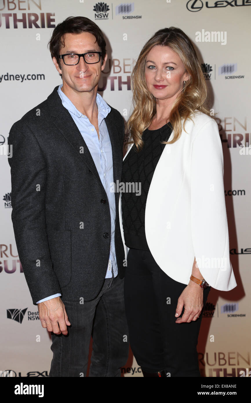 Sydney, Australia. 9 July 2015. Actor Jonathan LaPaglia and wife Ursula ...
