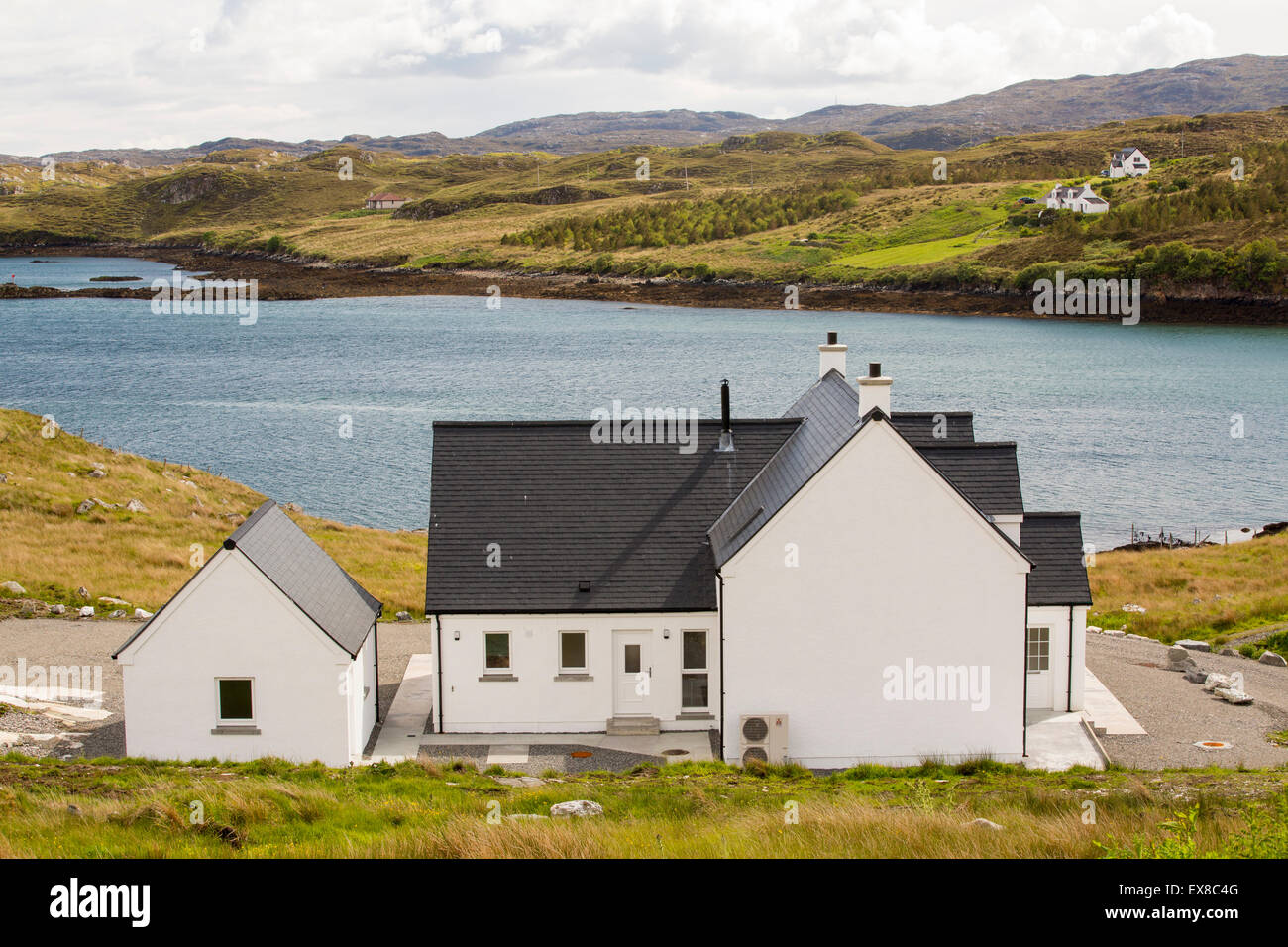 A modern house in Tarbert on the Isle of Harris, Outer Hebrides ...