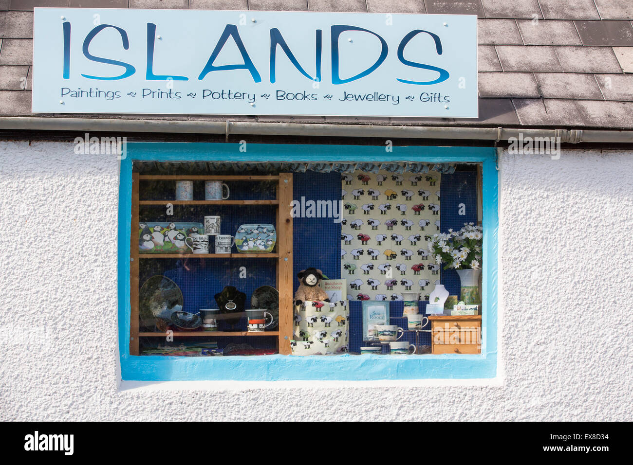 A gift shop in Tarbert on the Isle of Harris, Outer Hebrides, Scotland ...