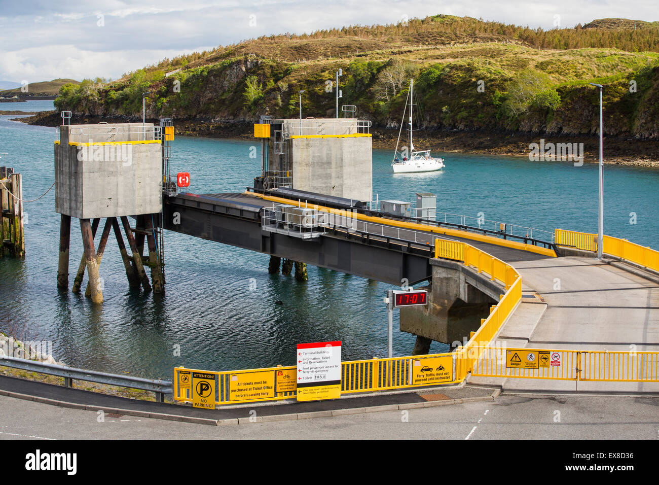The ferry terminal in Tarbert on the Isle of Harris, Outer Hebrides ...