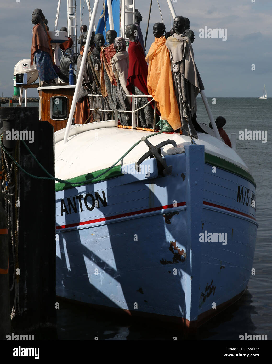 Rostock-Warnemuende, Germany. 08th July, 2015. 70 full-sized bronze ...