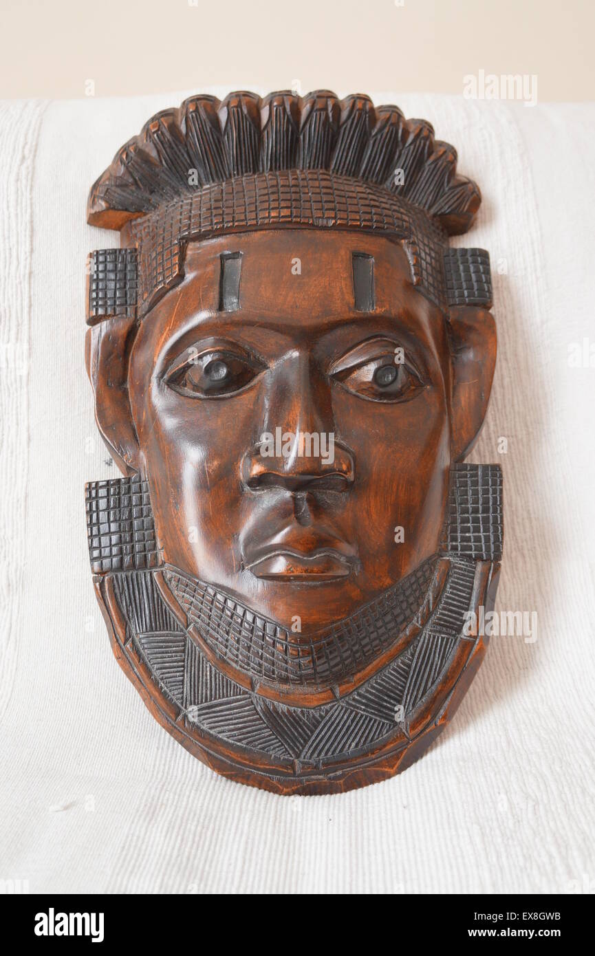 AFRICAN HAND CARVED MASK Stock Photo - Alamy