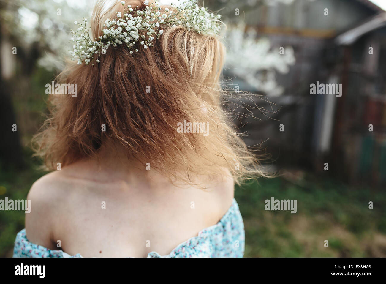 Portrait of a beautiful girl flowering trees Stock Photo - Alamy