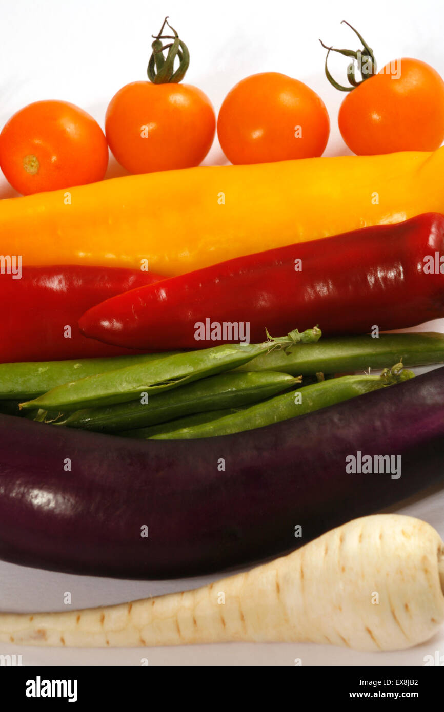 Rainbow Fruit and Vegetables Stock Photo - Alamy
