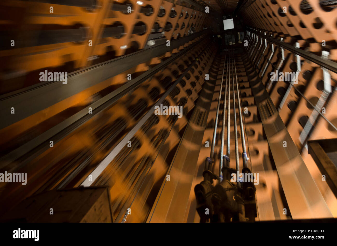 atomium museum lift shaft heysel brussels belgium Stock Photo - Alamy