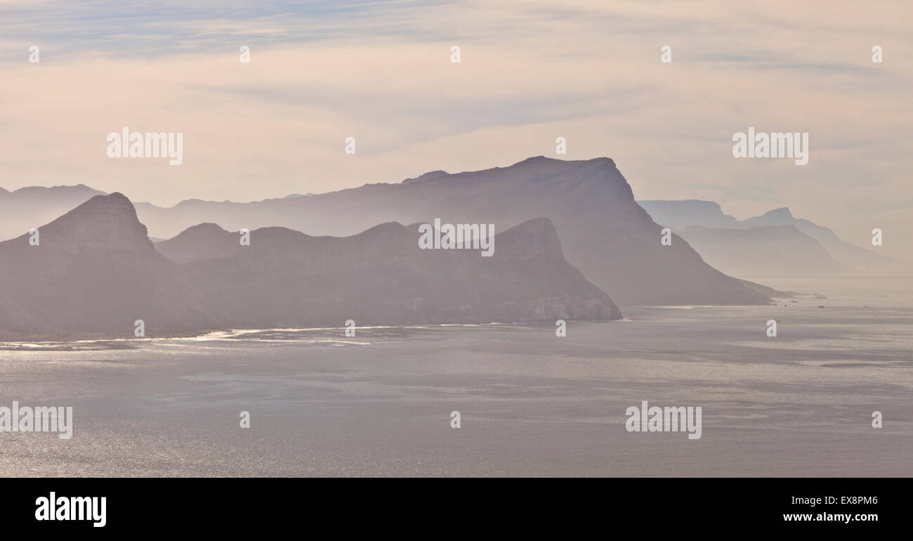 View from Cape Point across False Bay Cape Town South Africa Stock ...