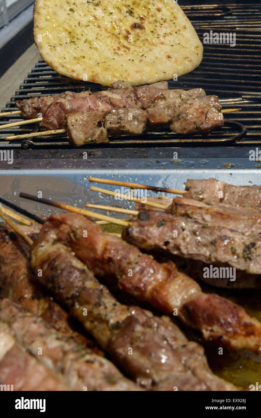 Kebab roasted in grill on hi-res stock photography and images - Alamy