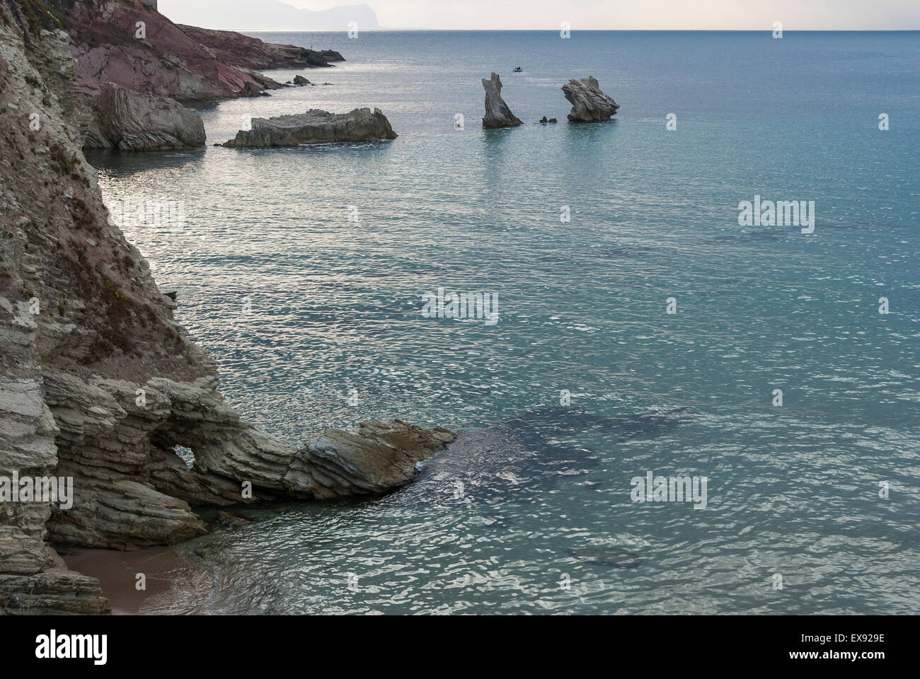 stretch of coast in Terrassini in Sicily Stock Photo - Alamy