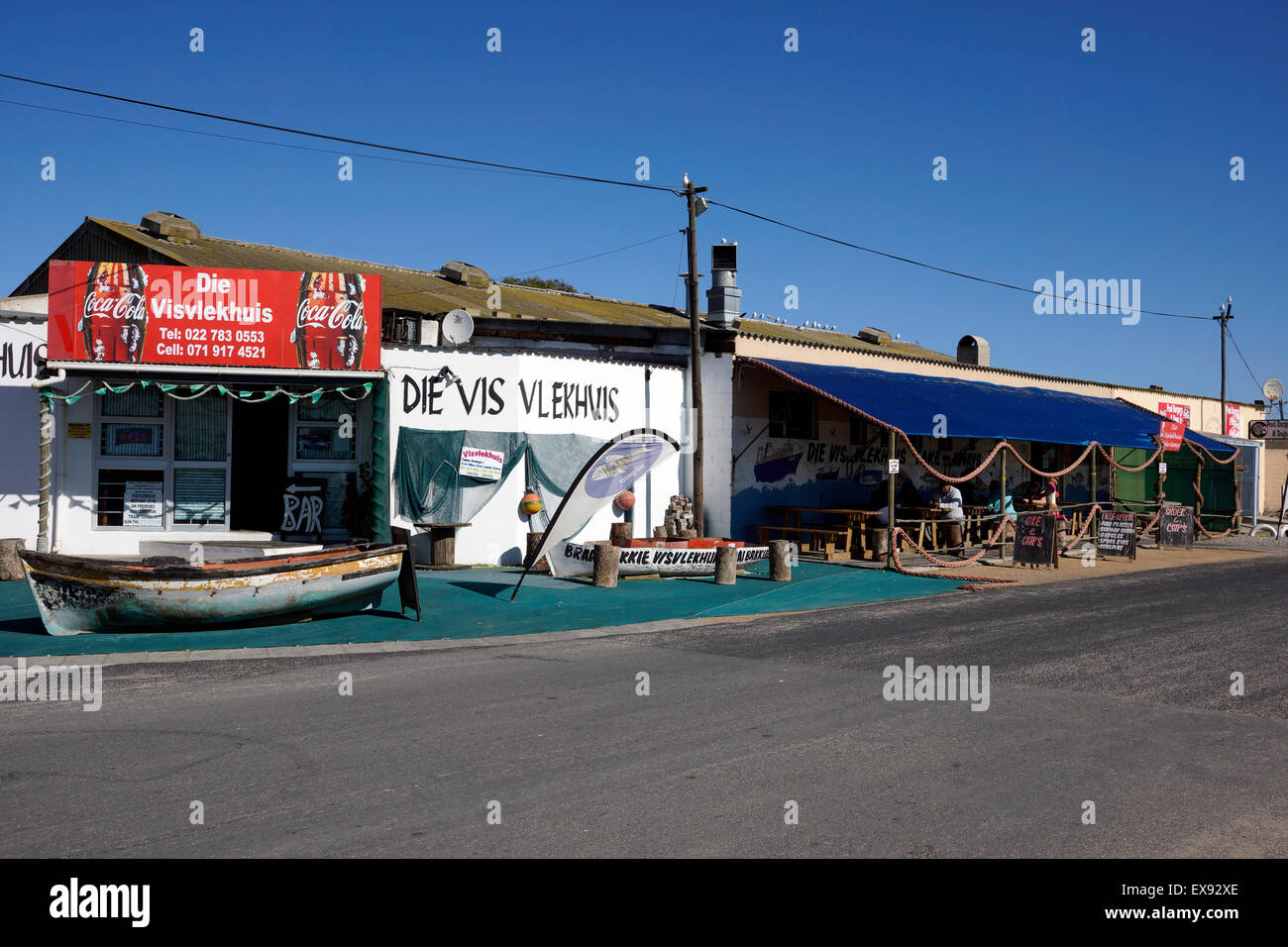 " Die Visvlekhuis" seafood restaurant in the coastal fishing village ...