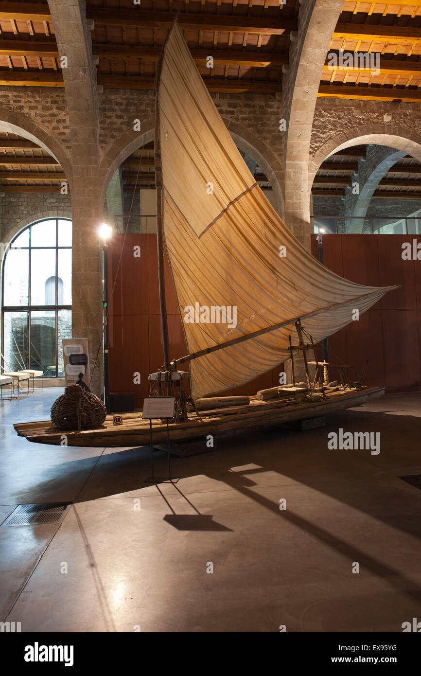 Barcelona Maritime Museum (Museu Maritim) traditional sail boat ...