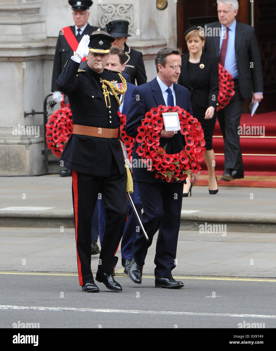 VE Day 70th Anniversary service at the Cenotaph Featuring: David ...