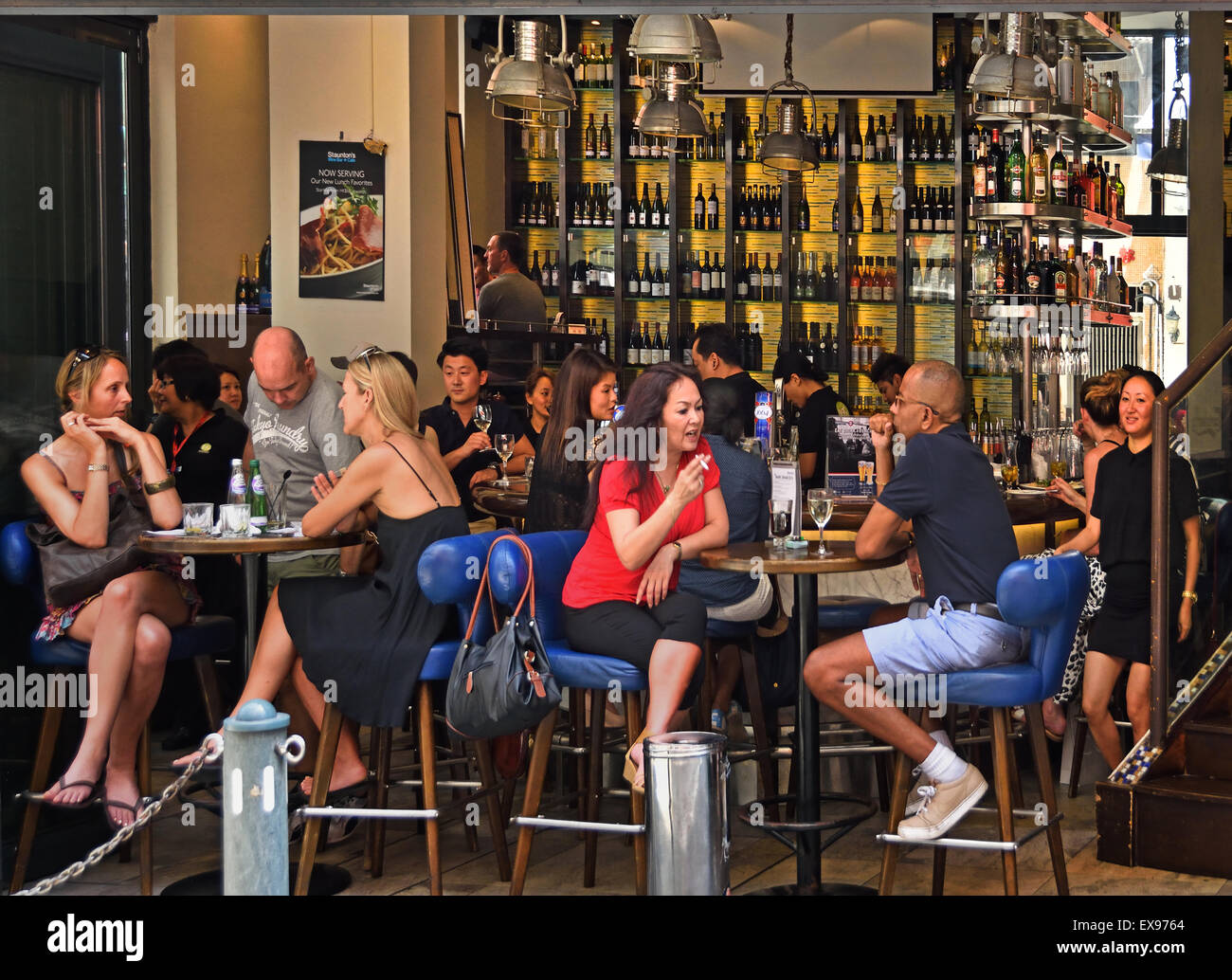 Staunton's Wine Bar & Cafe next to the Central Escalator and has a ...