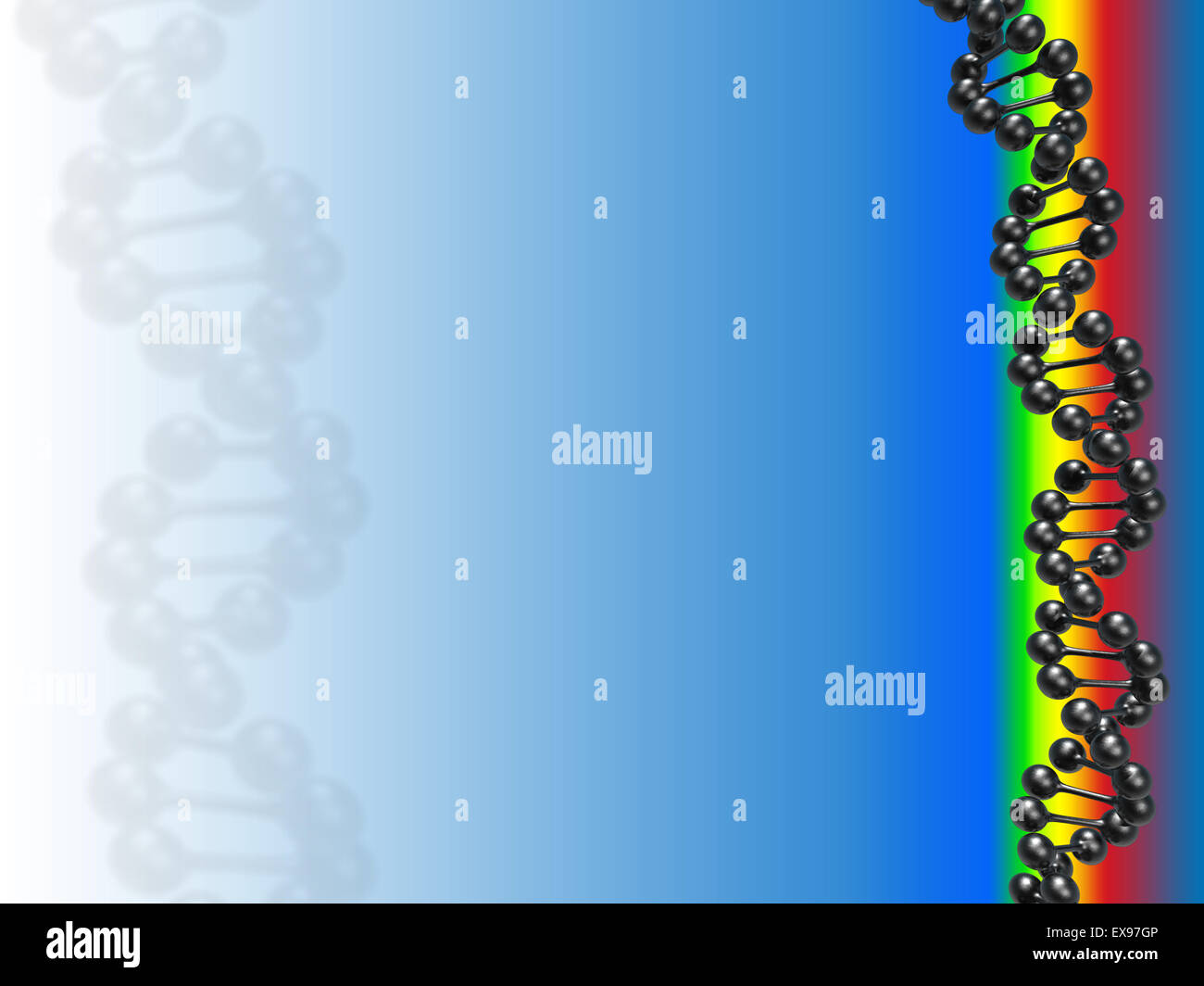 Colorful background with a DNA strand Stock Photo - Alamy